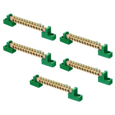 1 Set 4 Positions Dual Row Bus Bar Electric Terminal Junction Block 60A ...