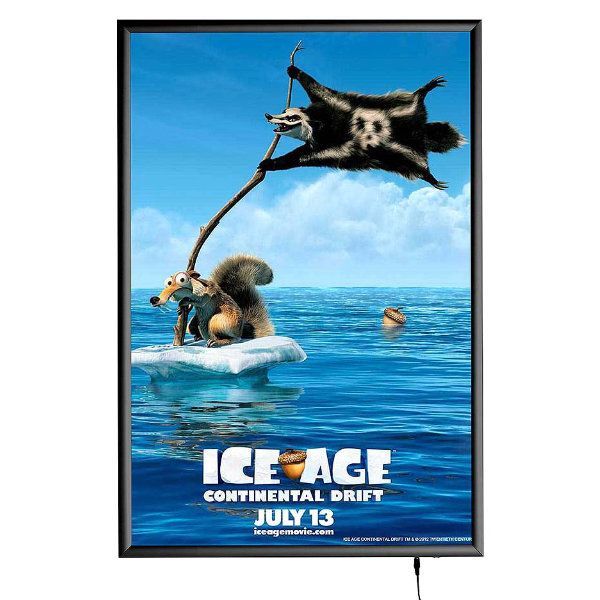 Smart LED Box 24"w x 36"h Poster Size 1" Black Aluminium Profile ...