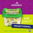 Athenos Traditional Crumbled Feta Cheese 6 oz, Refrigerated, Plastic ...