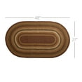 VHC Brands Tea Cabin Rustic Jute Striped Accent Rug Oval w/Pad Floor ...