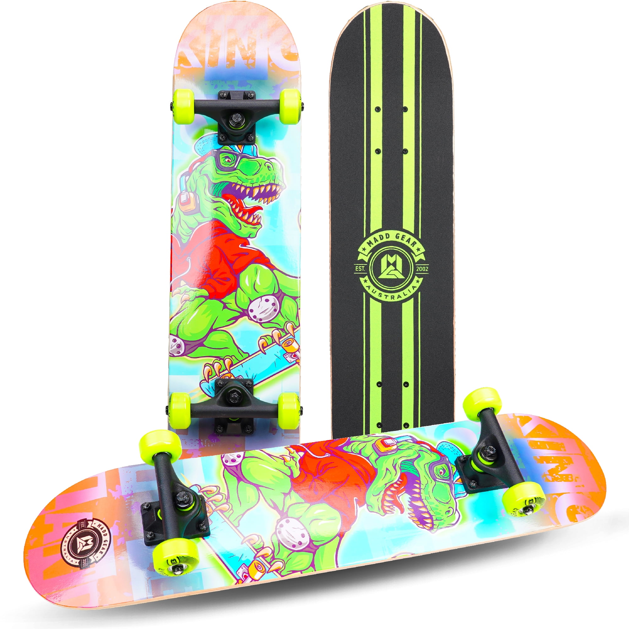 Madd Gear 31 x 7.5 inch Double Kicktail Beginner Complete Skateboard 9 ...