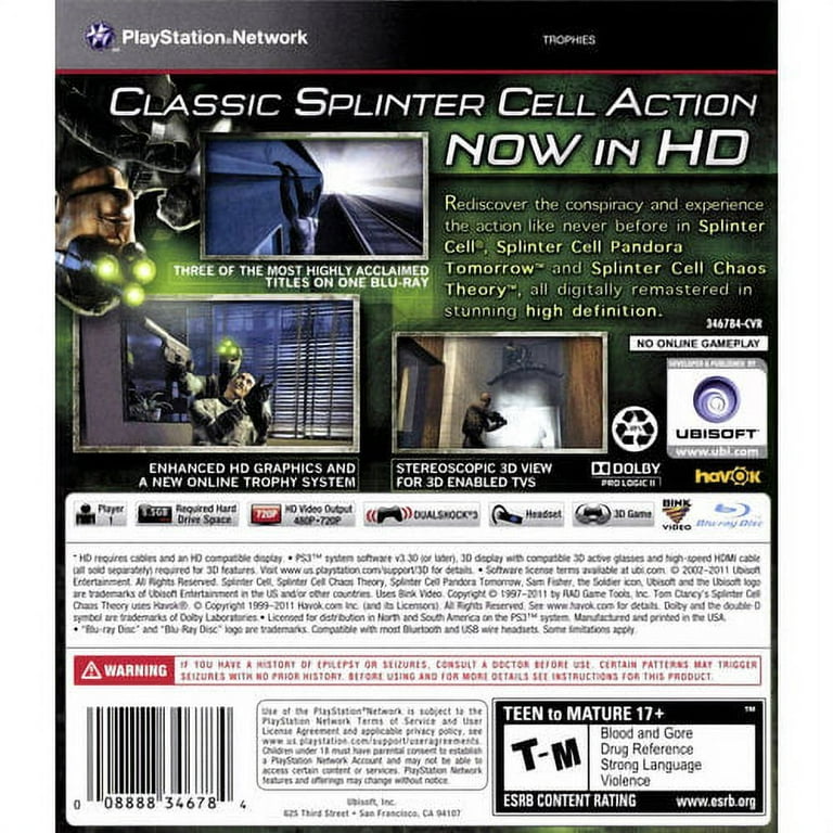 Splinter Cell Trilogy Ps3