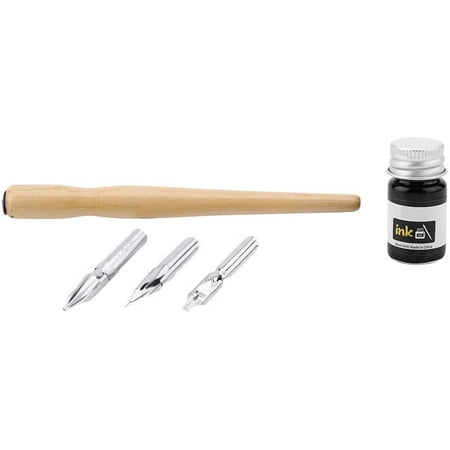 Comic Pen Set, Cartoon Comic Dip Pen Set with 3 Pen Nibs 1 Wood Nib ...