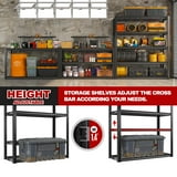 REIBII 48''W Garage Shelving Heavy Duty 2500LBS Adjustable Metal ...
