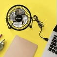 Holmes 4" USB Powered Adjustable Head Personal Desk Fan Black - Walmart.com