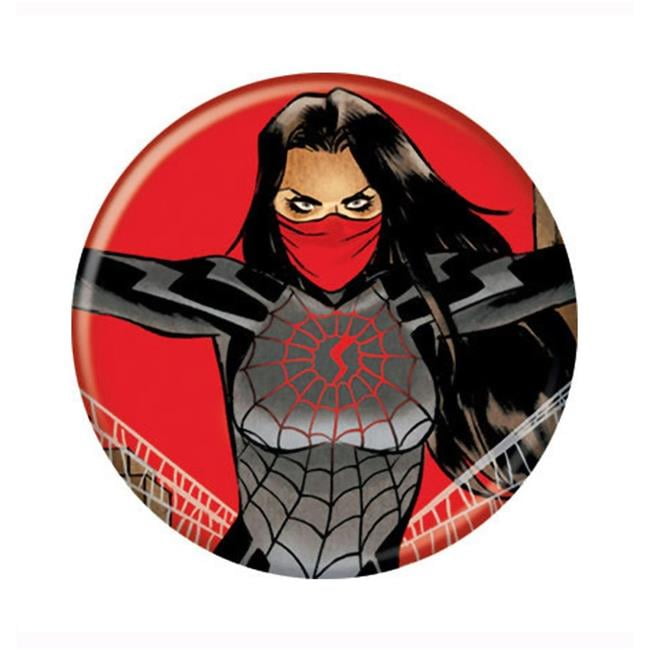 Spider-Man buttonspmsilk Spider-Man Silk Image Button - Walmart.com