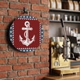 4th of July Round Metal Signs for Outside Nautical Anchor Tin Signs ...