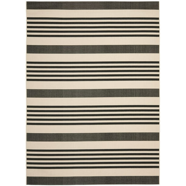 SAFAVIEH Courtyard Caroline Striped Indoor/Outdoor Area Rug, 8' x 11 ...
