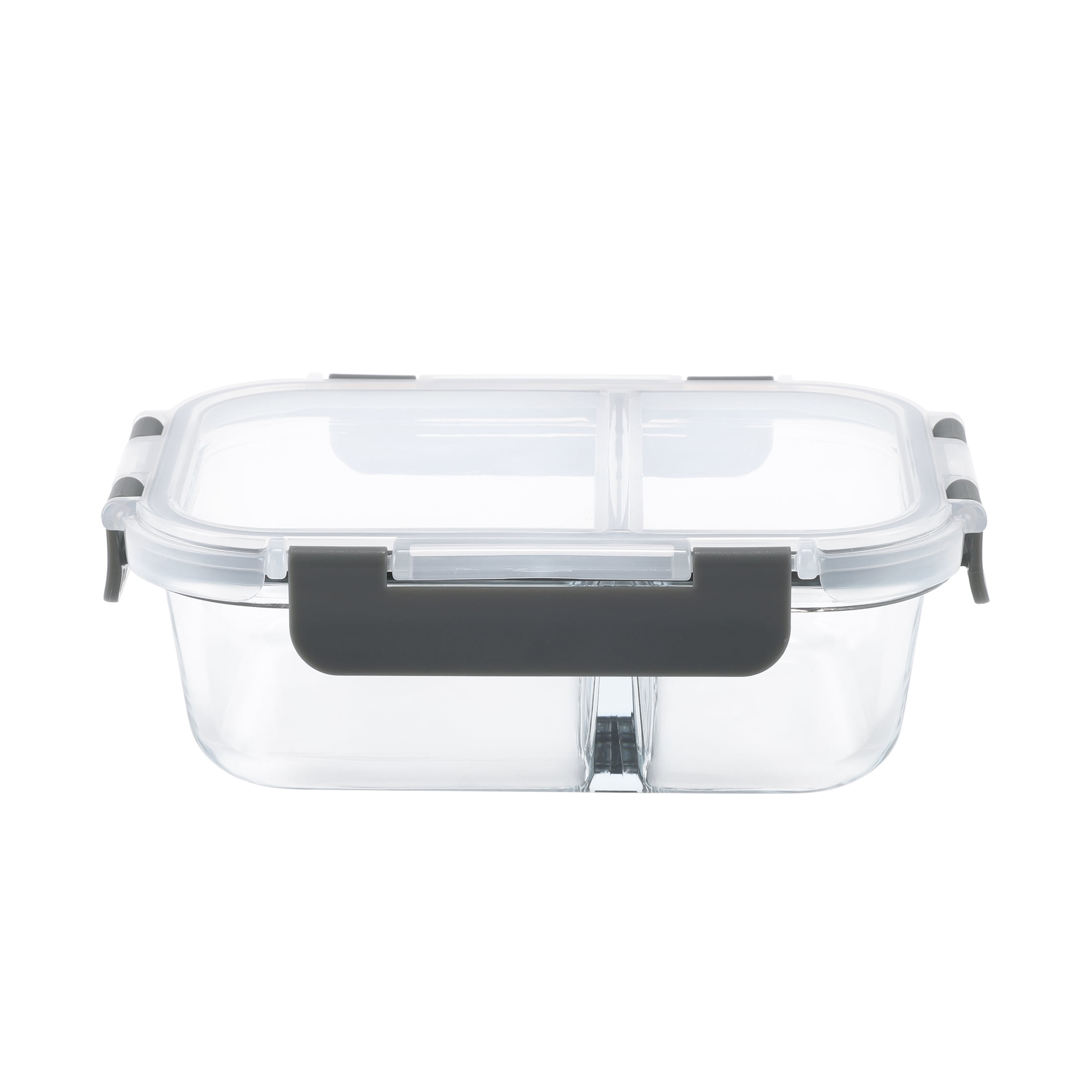 Mainstays Rectangle Glass Food Storage Container with Divider 590ML ...