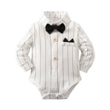 CARETOO Baby Boy Clothes 0-24M Infant Formal Dress Shirt Suspender ...