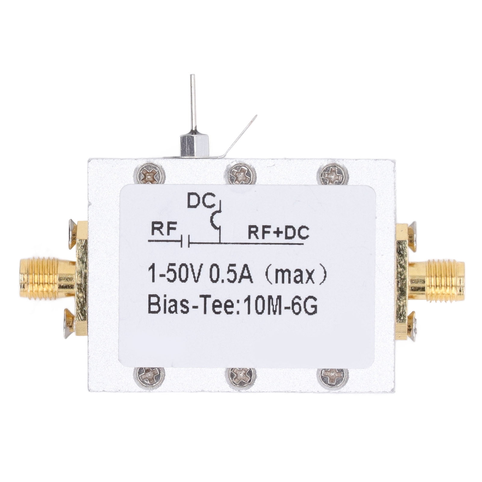 T de polarización 10 MHz‑6 GHz Radiofrecuencia de banda ANCHA Microondas Coaxial Software FM DC1 ...