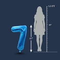 Blue Number 7 Balloon 40" - Mylar Foil Helium or Air Inflatable ...