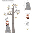 Woodland Forest Tree with Animals Kids Growth Chart Wall Decals ...