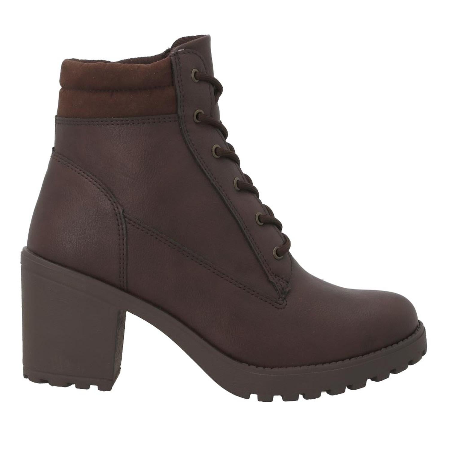Botas REAL JUNGLE Mujer Botines Agujetas Comodas cafe 25 | Walmart en línea