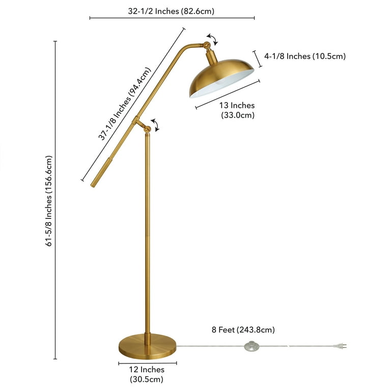 Boom Arm Floor Lamp Brass