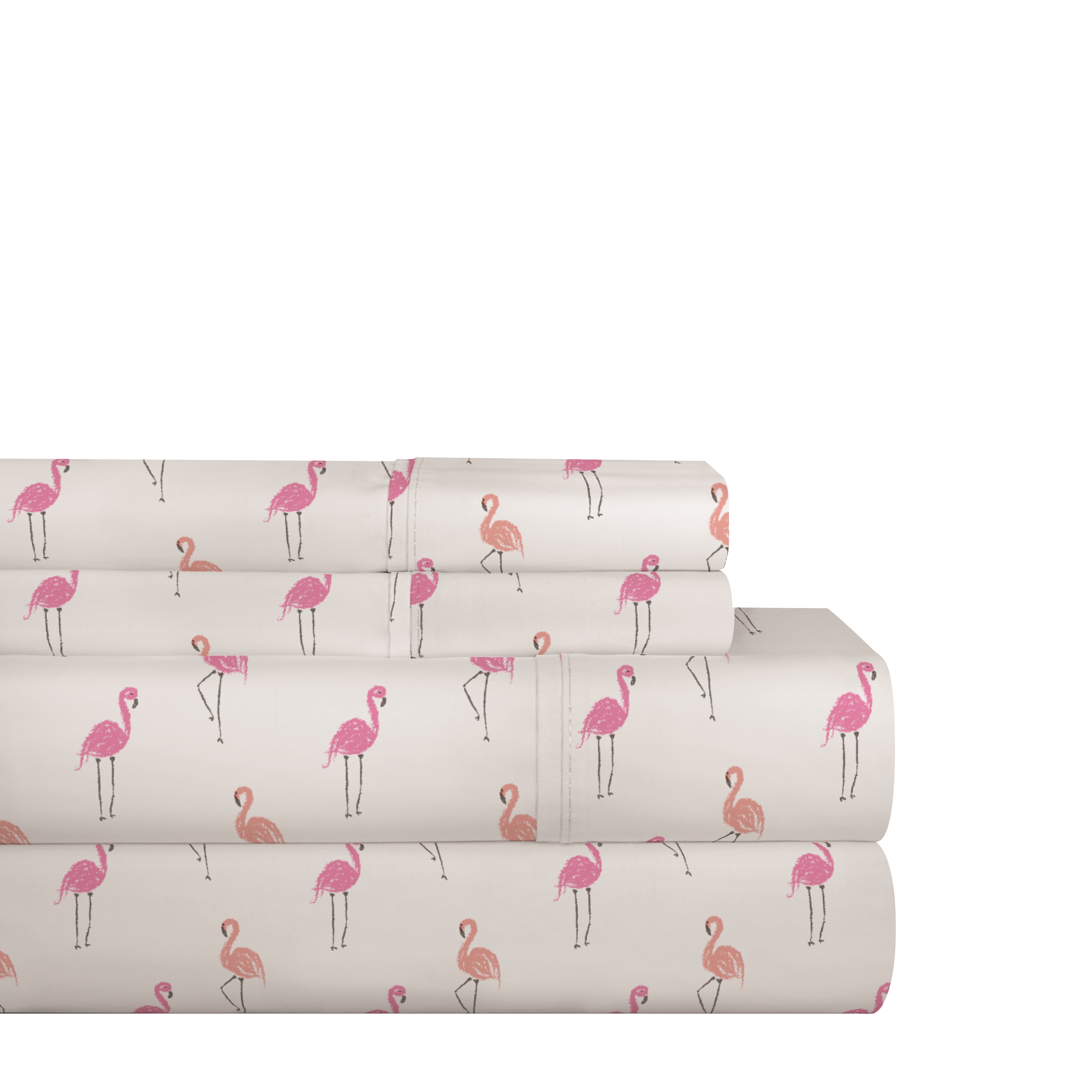 pointehaven 200 thread count percale print & solid sheet set - Walmart.com