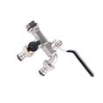 BOKYAN Double Tap 1 Inch & 2x 3/4 Inch Outlet Detachable Brass Garden ...