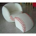 Gift Mark Child's Upholstered Baseball Sports Chair with Ottoman ...