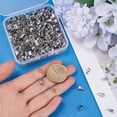 1 Box 500Pcs 8.5mm Pinch Clip Clasp Silver Snap on Bails Stainless ...
