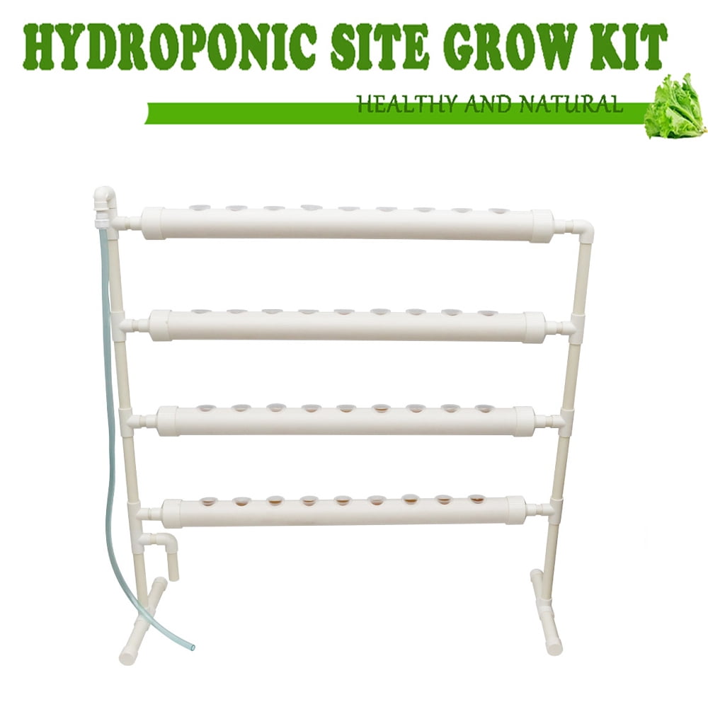 INTBUYING Hydroponic Site Grow Kit Vertical Type 4 Pipe 36 Plant Site ...