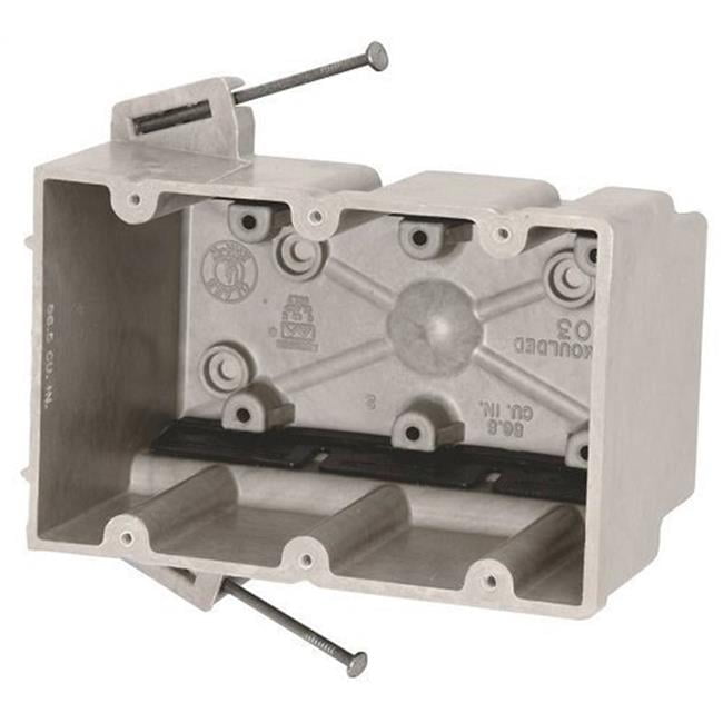 Allied Moulded Products 3300NK Electrical Box 3-Gang - Walmart.com ...