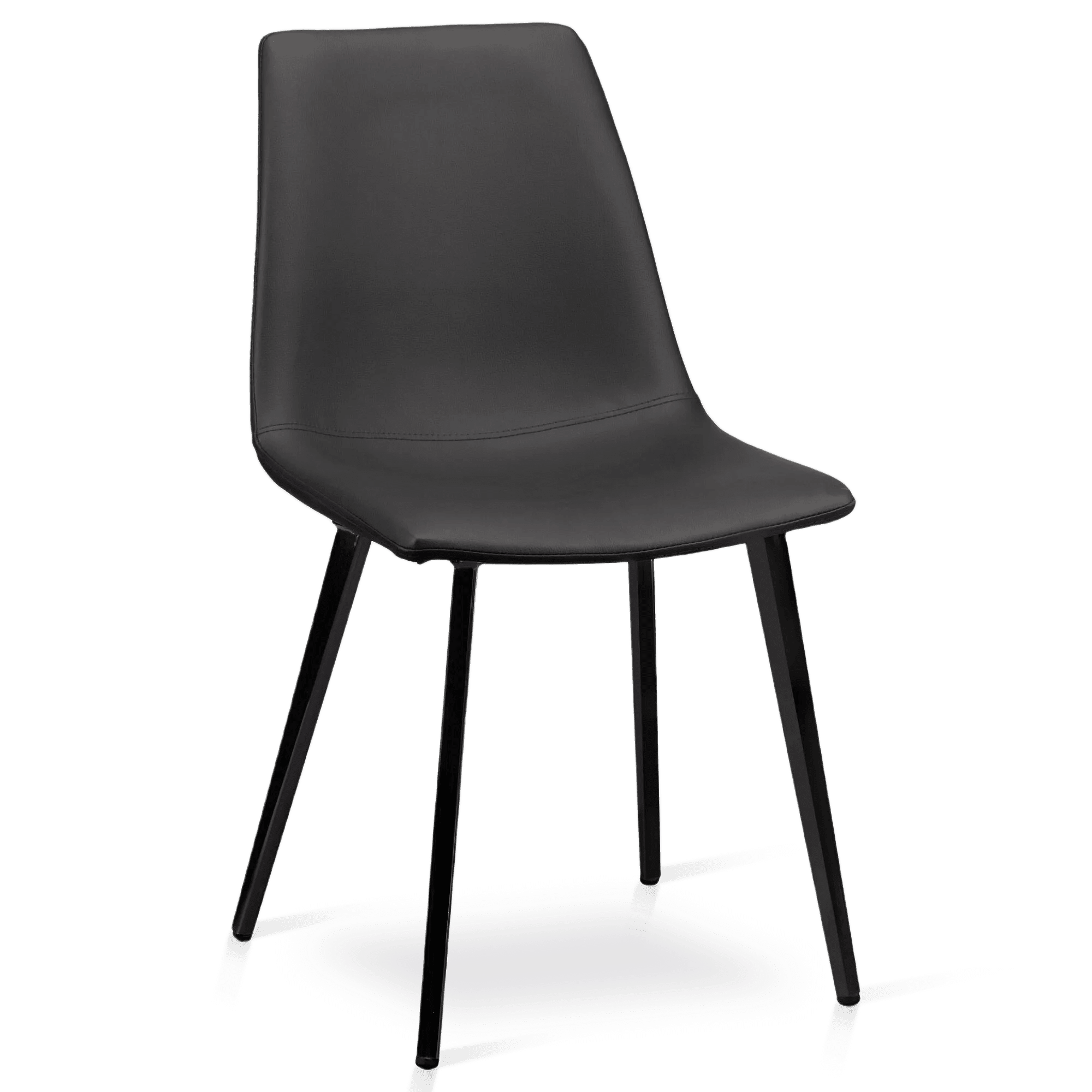 Click here for Bouclair Black Faux Leather And Metal Dining Chair prices