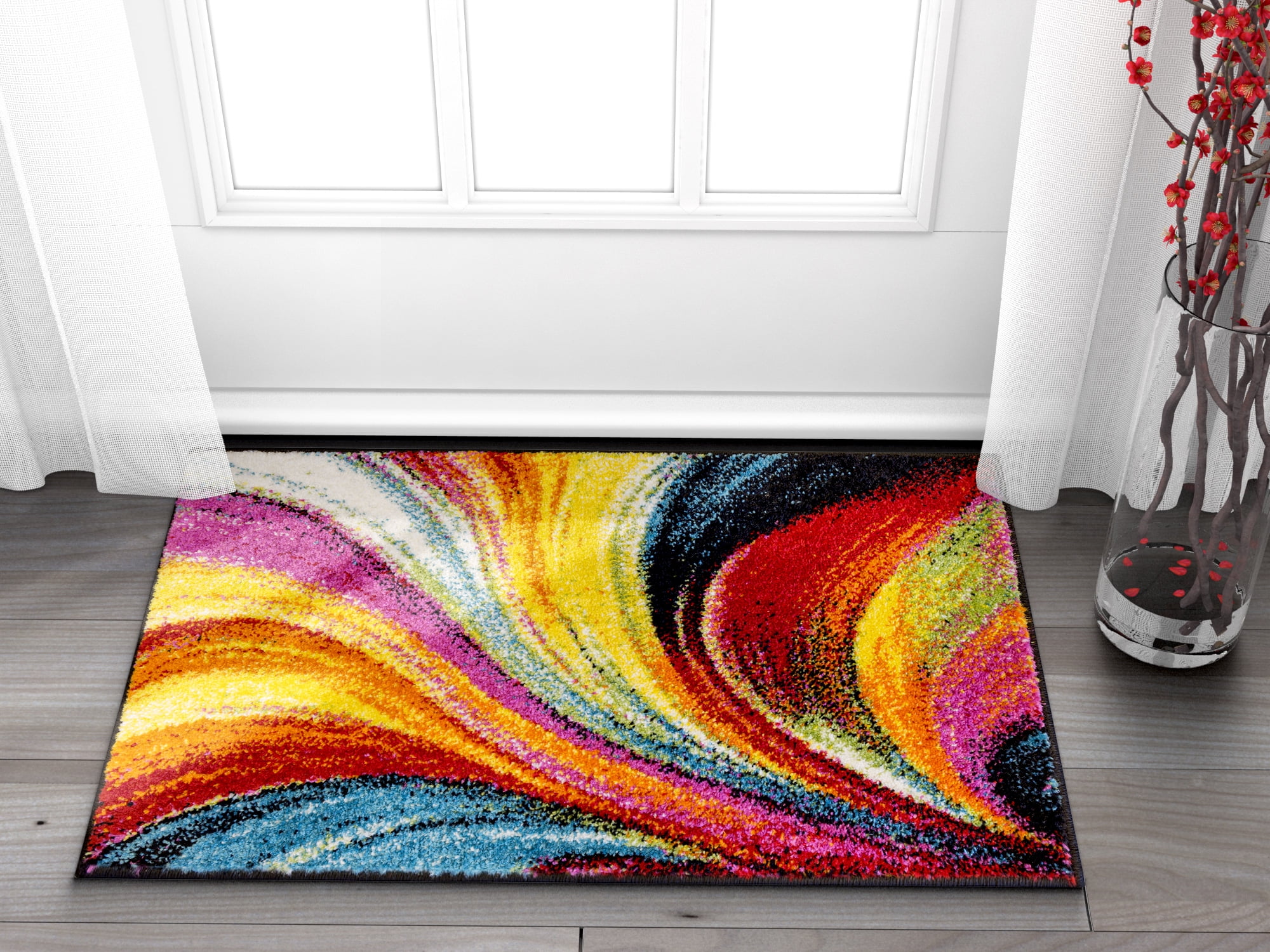 Well Woven Viva Pleasure Multi-color Modern Abstract Lines 2' x 3 ...
