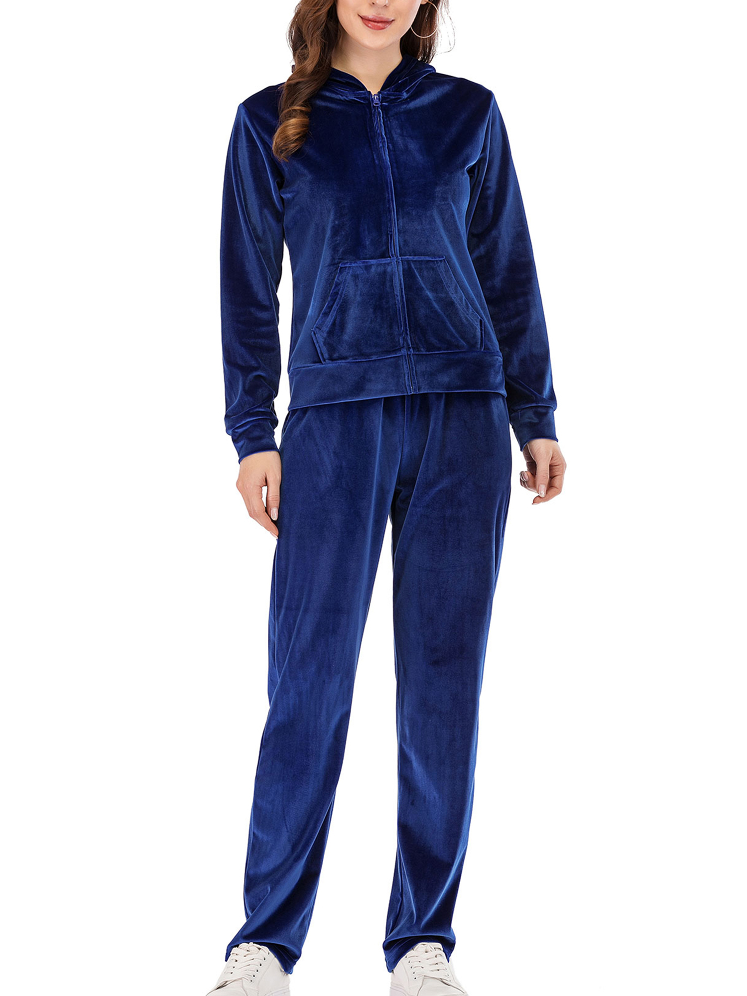 SAYFUT Plus Size Velour Sweatsuits For Women Two Piece Tracksuit Long SAYFUT Plus Size Velour Sweatsuits For Women Two Piece Tracksuit Long