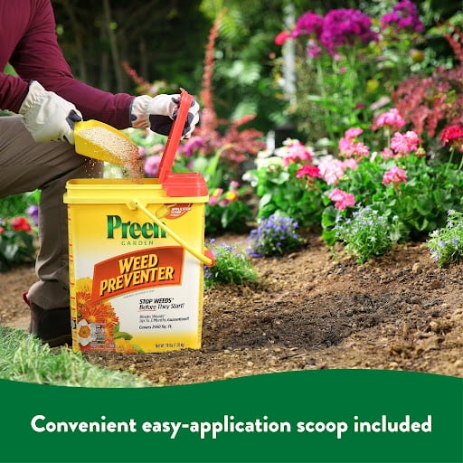 Preen Garden Weed Preventer - 16 lb. Pail - Covers 2,560 Sq Preen Garden Weed Preventer - 16 lb. Pail - Covers 2,560 Sq