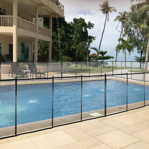 Hassch 12x4Ft Pool Fence Enclosures with Section Kit, Pool Fence for ...