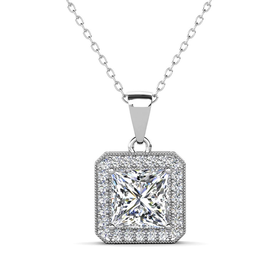 Click here for Cate & Chloe Ivy 18k White Gold Plated Pendant Nec... prices