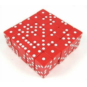 Pink Opaque Dice with White Pips D6 16mm (5/8in) Pack of 12 Koplow ...