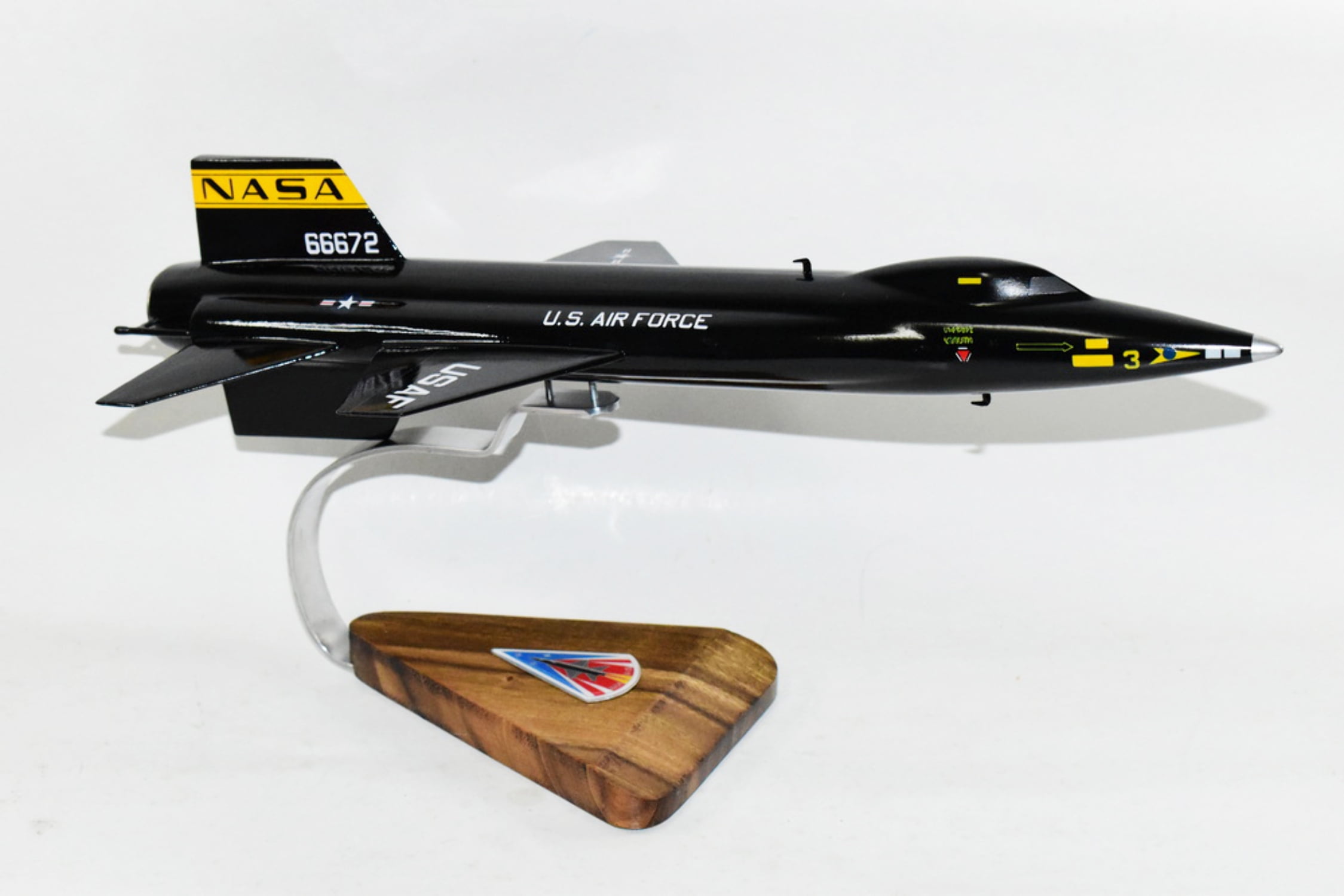 NASA 66672 X-15 Model, 1/34 (18) Scale, North American, Mahogany ...