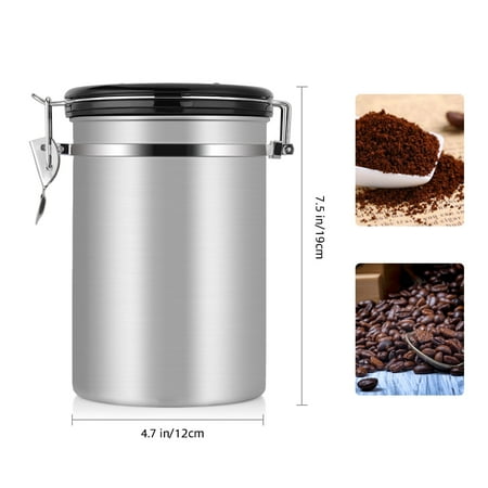 Coffee Can Stainless Steel Coffee Can Coffee Container Large Airtight ...