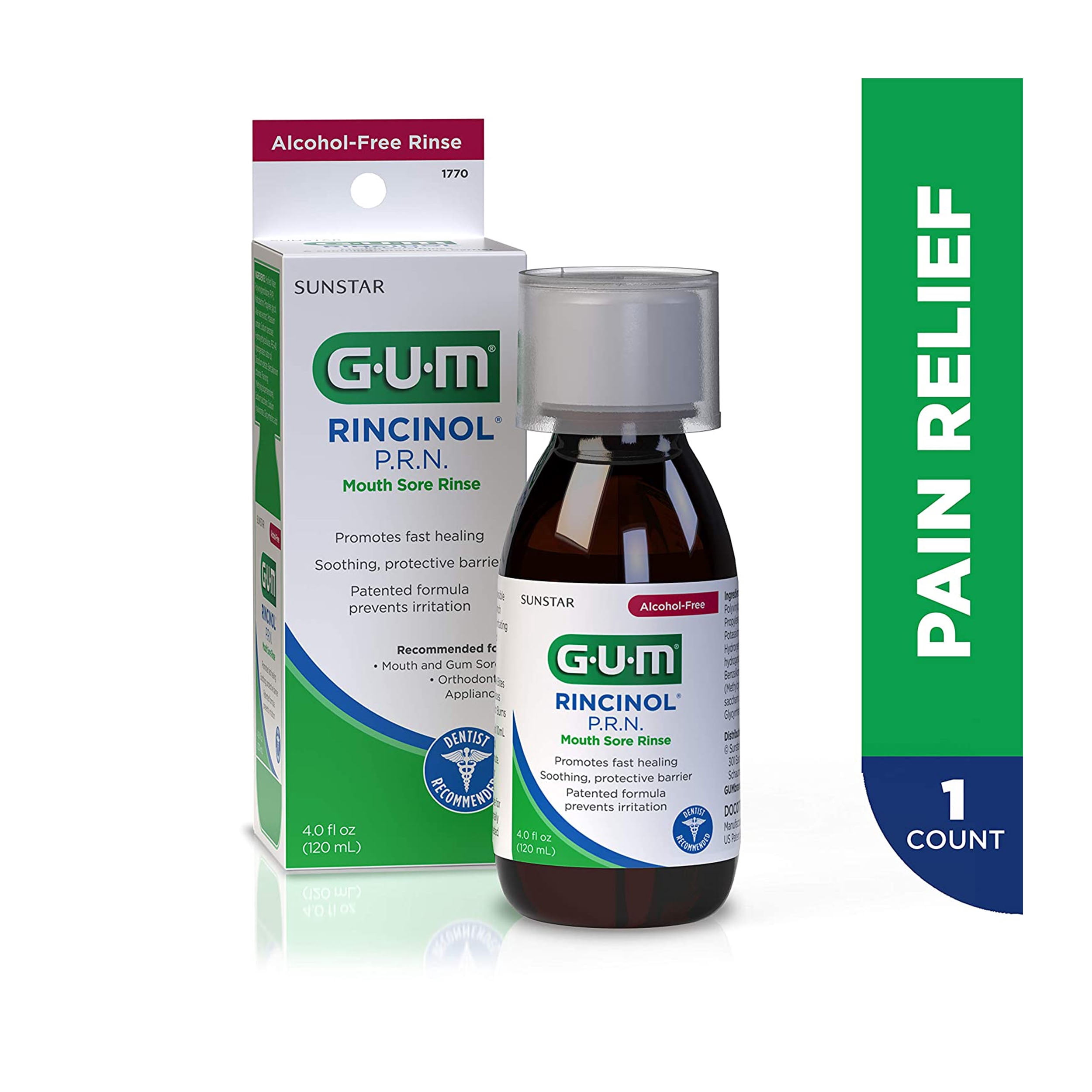 G U M Rincinol P R N Alcohol Free Mouthwash Sore Rinse Chloride G U M Rincinol P R N Alcohol Free Mouthwash Sore Rinse Chloride