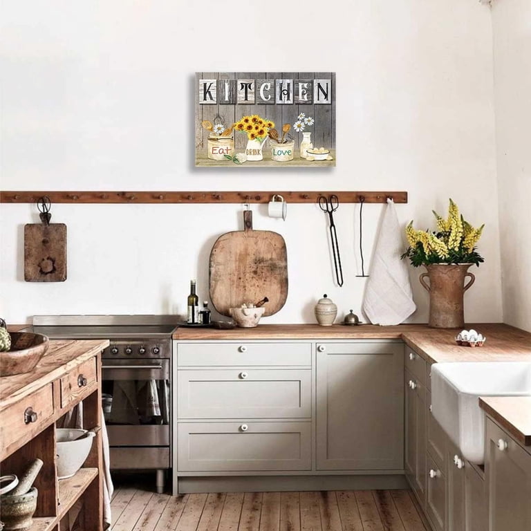 Rustic Farmhouse Kitchen Art Vintage Bakery Sign | Modern Farmhouse