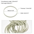 Uxcell Rubber Band White Stretchable Rubber Elastic Band 1.65inch Dia ...