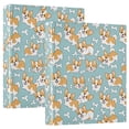 Three Ring Binder Corgi Puppy White Bones 1.5 Inch Round Binder D-Rings ...