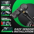 CDWTPS 4-Pack Black TPMS Tire Pressure Sensor 315MHz OE DE8T1A180AA for ...