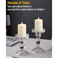 Ivory - D3"H6", Large Flameless Pillar Candles, Set of 3 for Home and ...