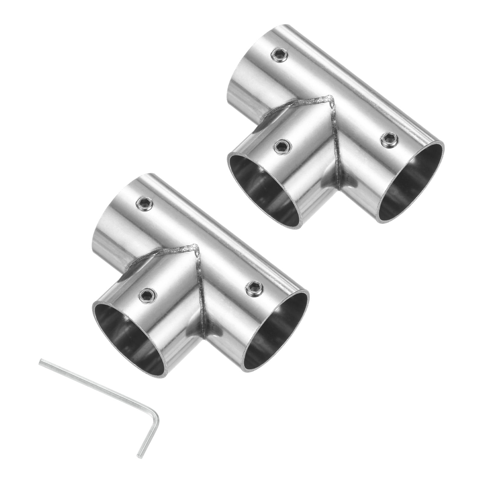 Conector de Tubería Estructural Uxcell de 2 Piezas, Accesorios de Tubería en T de Acero ...