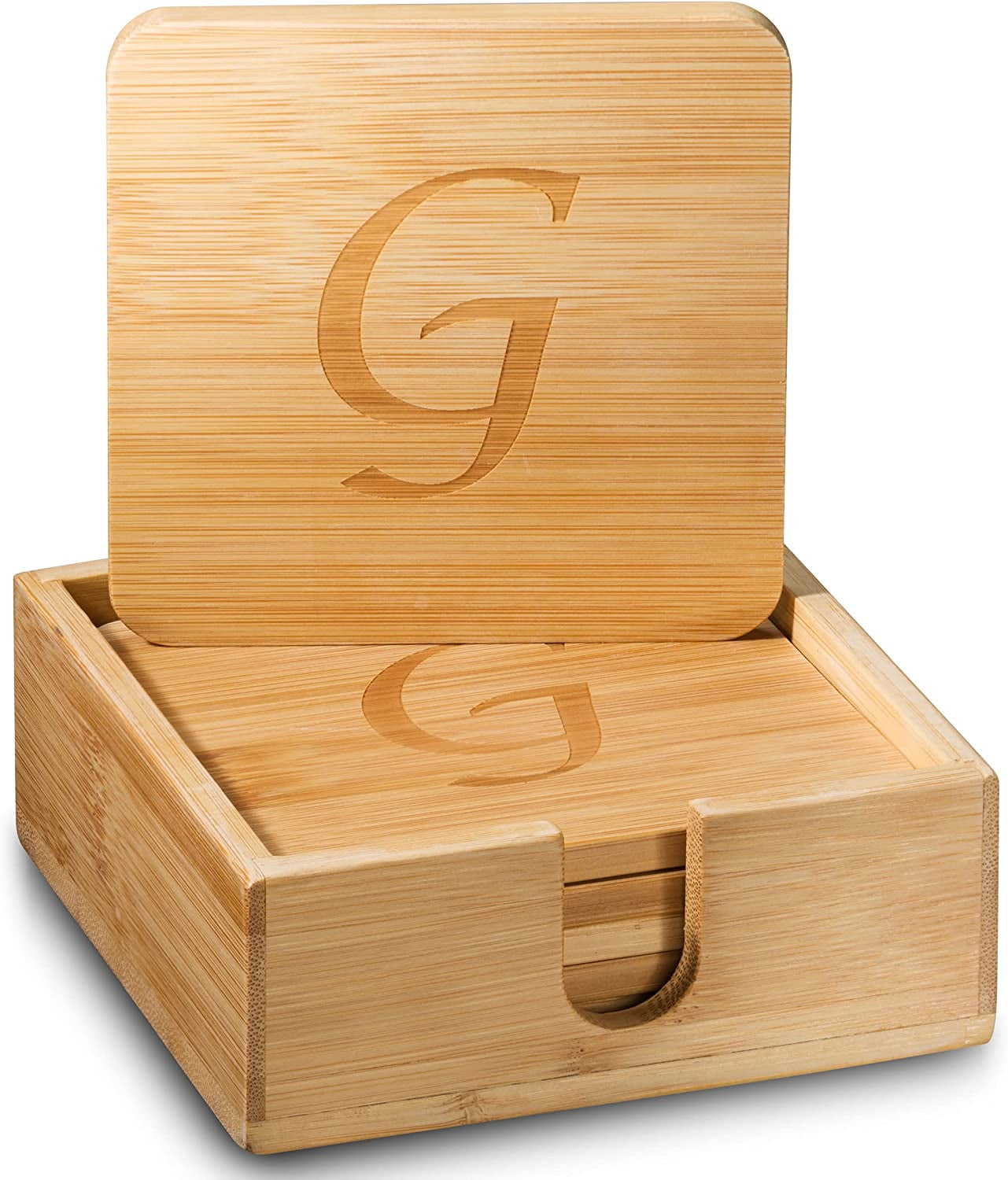 Personalized Monogrammed Coaster Set | Includes 6 Drink Coasters with ...