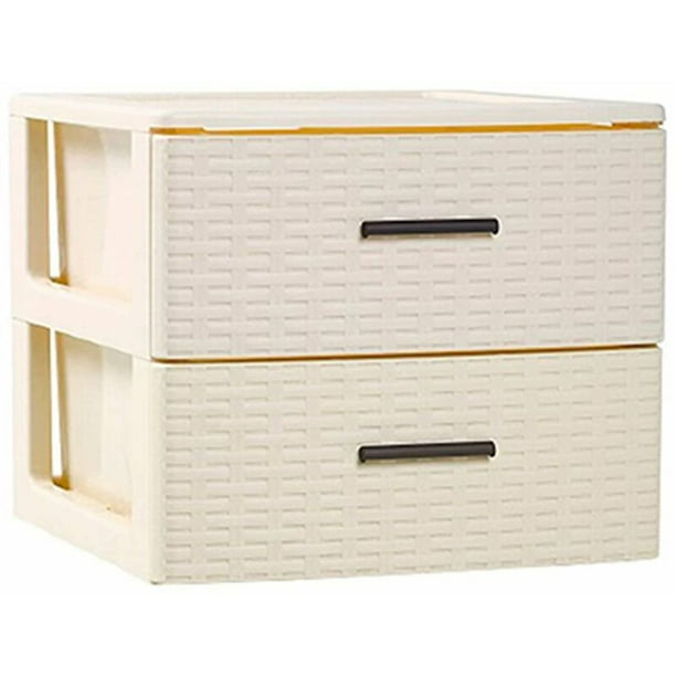 Cajonera de ordenación RATTAN de plástico Efecto mimbre Torre de ...