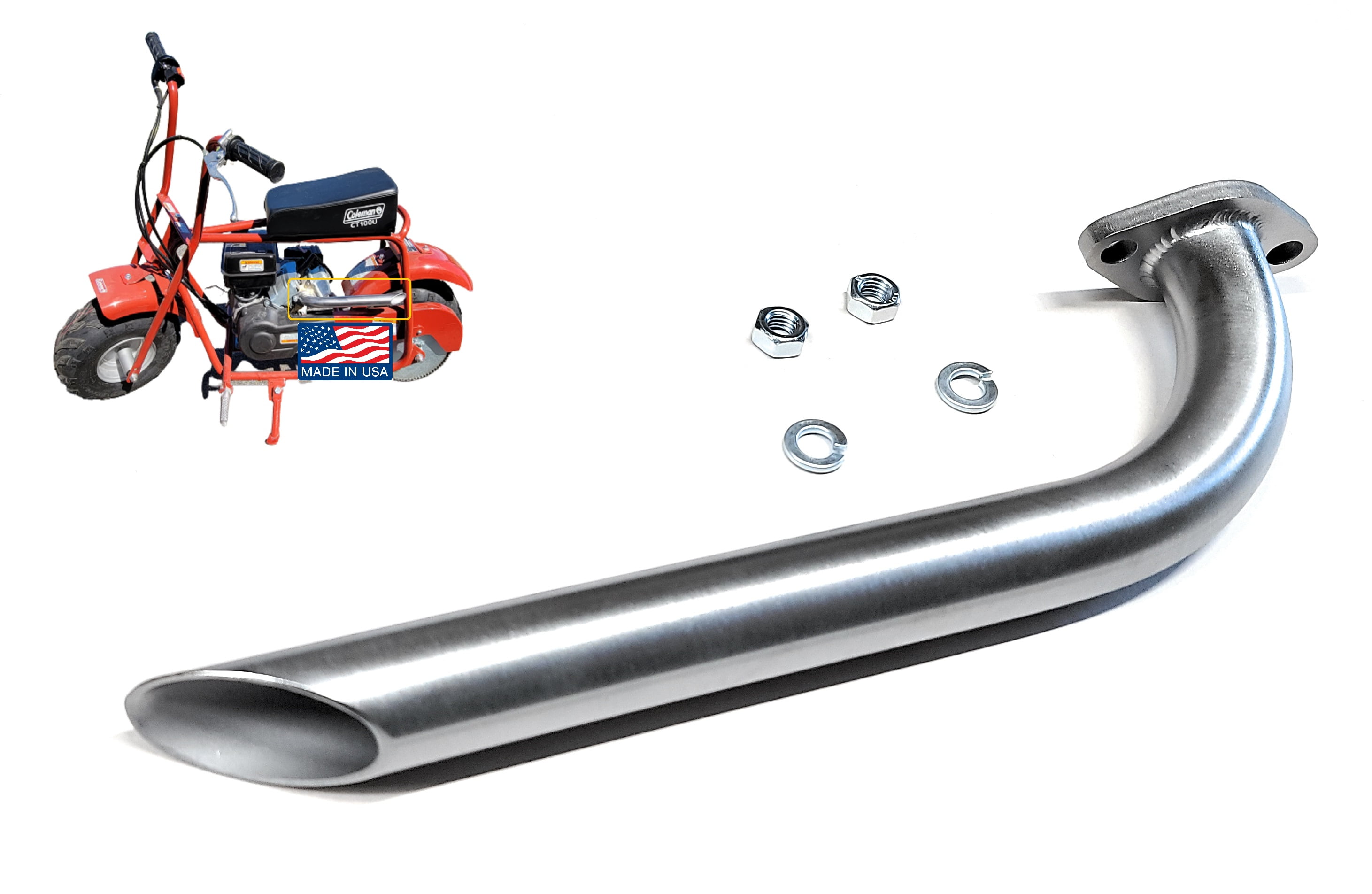 Exhaust Header high performance for: Coleman ct100u / cc100x Mini bike ...