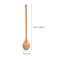 2PCS Wooden Long Handle High Heat Resistanct Cooking Spoon Mixing Spoon ...