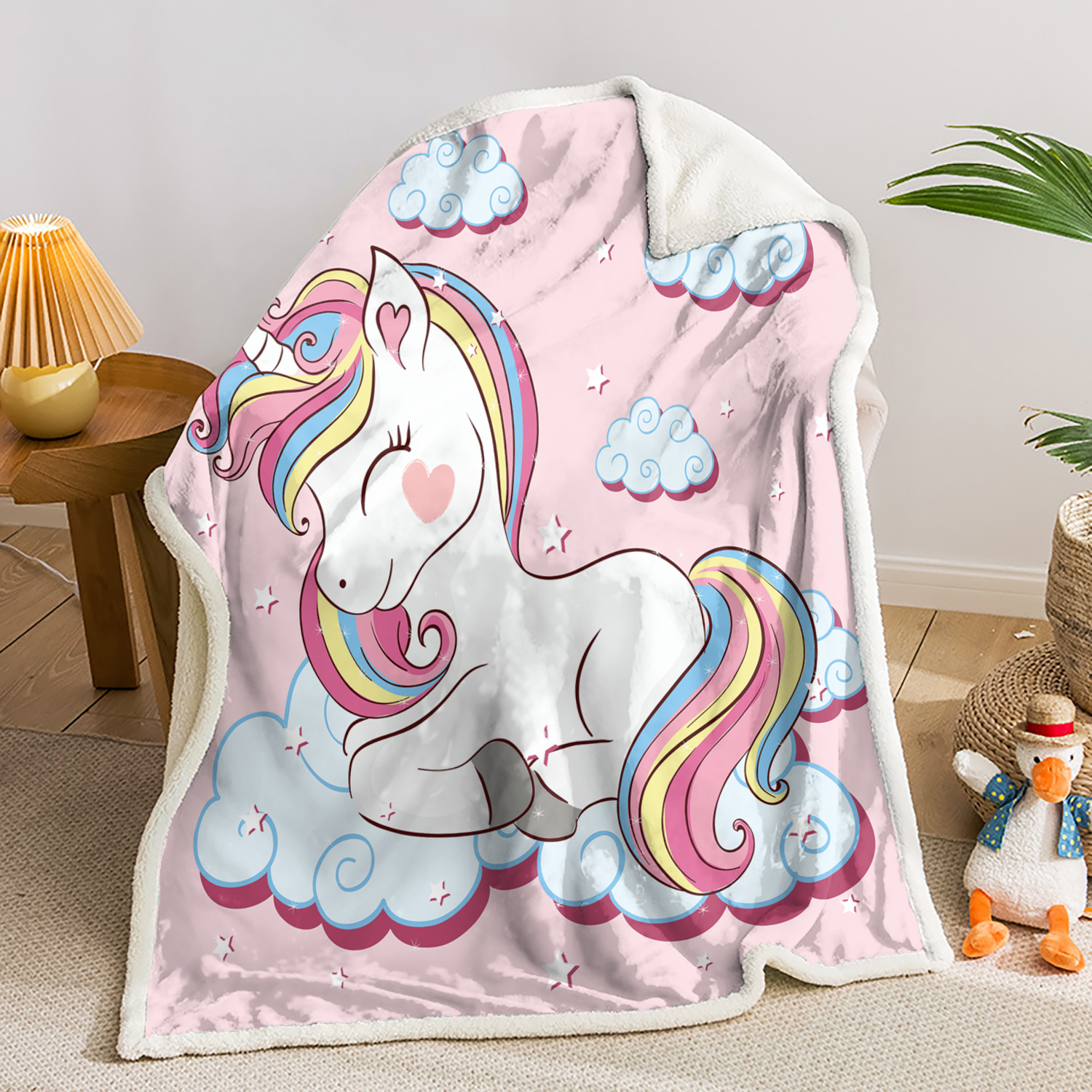 Hosima Lamb Wool Blanket With Various Cute Animal Patterns, Soft ...