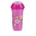 Nuby Insulated Toddler's Spill Proof Baby Transition Soft Spout Sippy Cup - 2 pack, Girl ...