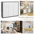Gymax Modern 3-Door Buffet Sideboard Wood Kitchen Storage Cabinet w ...