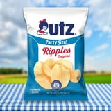 Utz Ripples Original Potato Chips, Family Serve, Gluten-Free, 12.5 oz ...