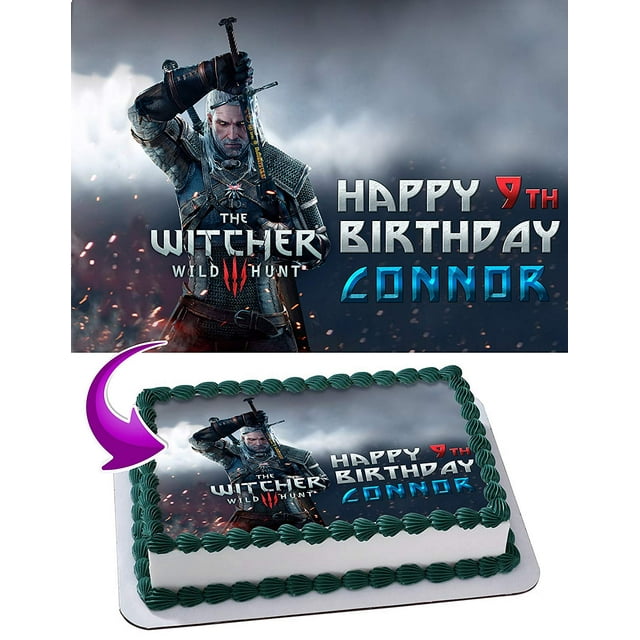 The Witcher 3 Wild Hunt Edible Cake Image Topper Personalized Picture 1 ...